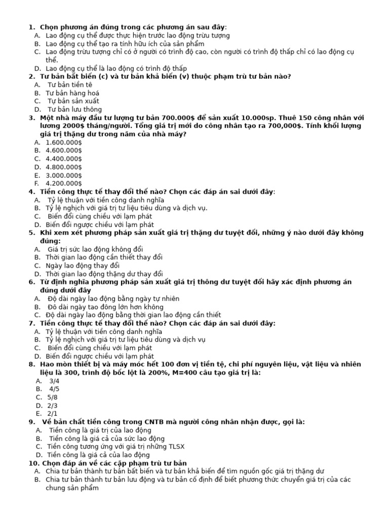 KTCT Trac Nghiem Ly Thuyet Va Tinh Toan | PDF