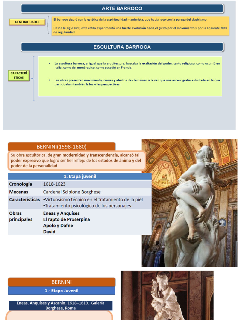 Tema 8. El Arte Barroco 2. Escultura Barroca | PDF | Escultura | Barroco