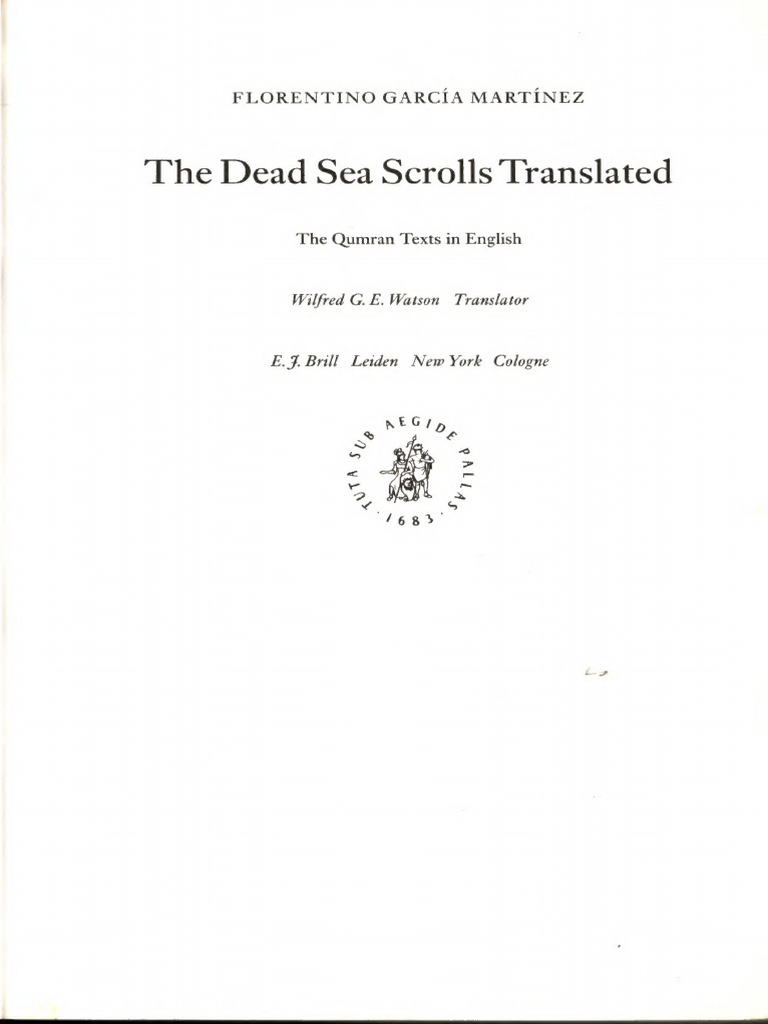 The Dead Sea Scrolls Translated. The Qumran Texts in Eng. - B-001-001 ...