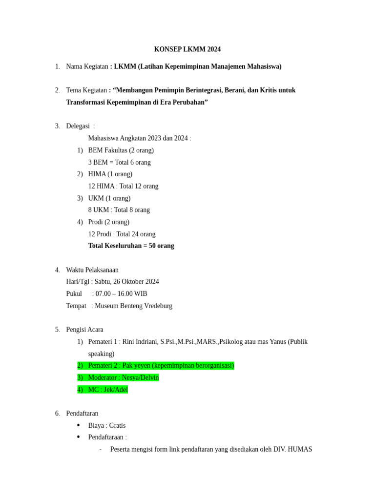 Konsep LKMM | PDF
