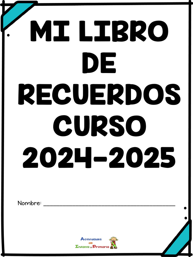 Libro de Recuerdos Escolar 2024-2025 | PDF