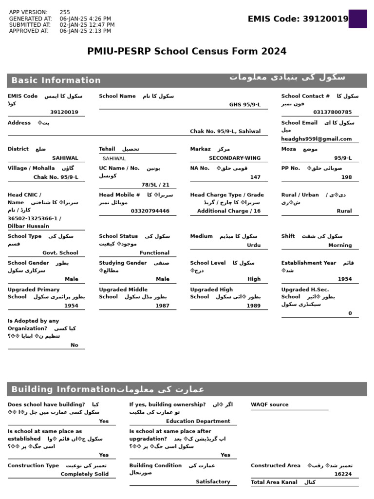 Census 2024 - 39120019 | PDF