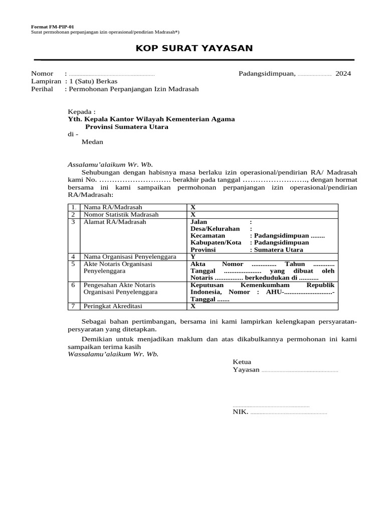 Z Perpanjangan Izin Operasional 2023 | PDF