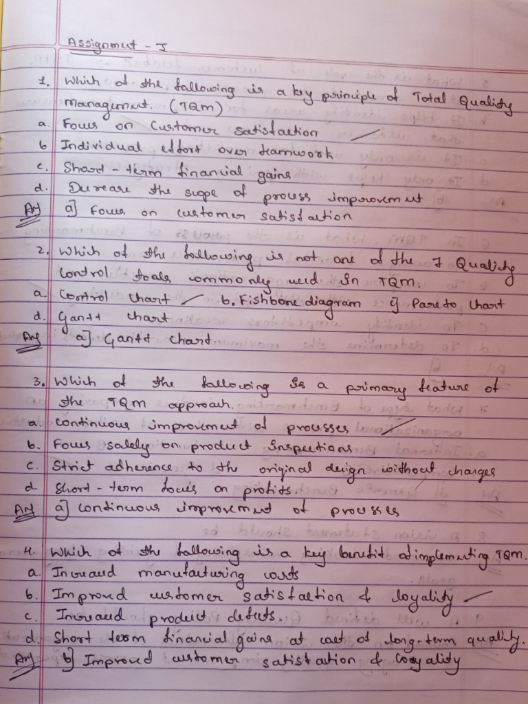 QA & QC Assignment | PDF
