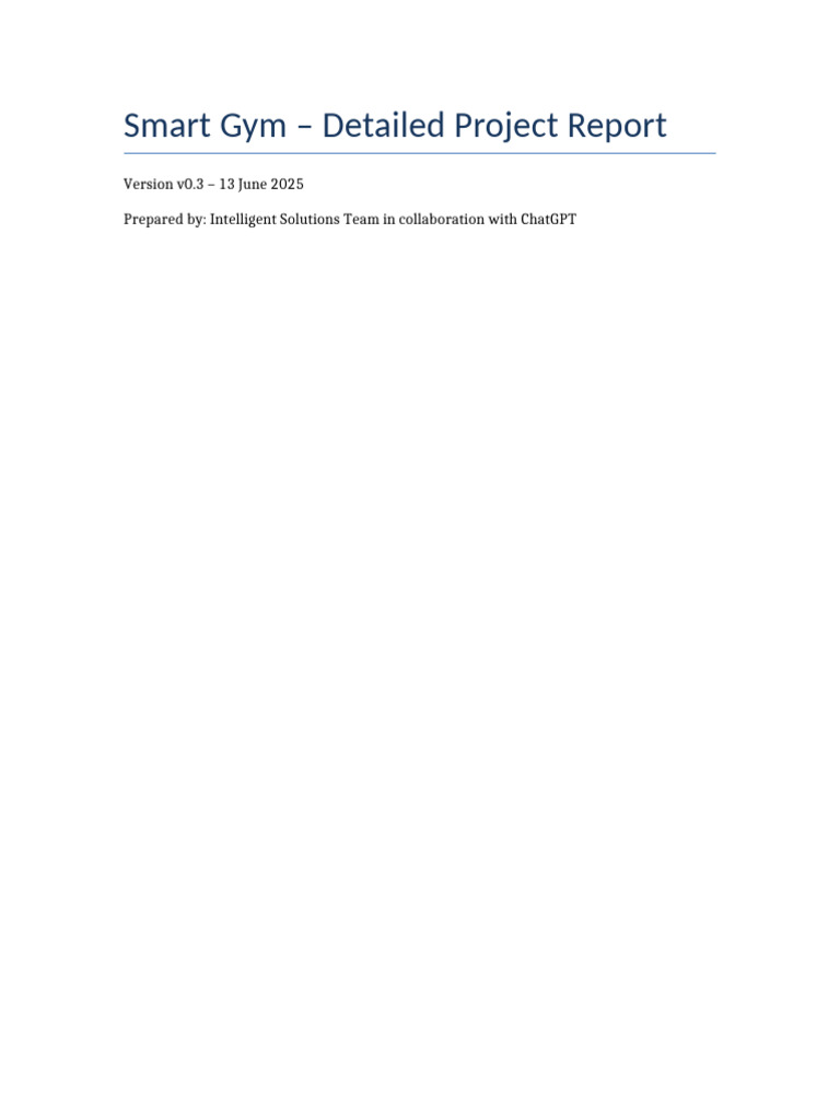 Smart Gym Project Overview and Strategy | PDF | Cloud Computing ...