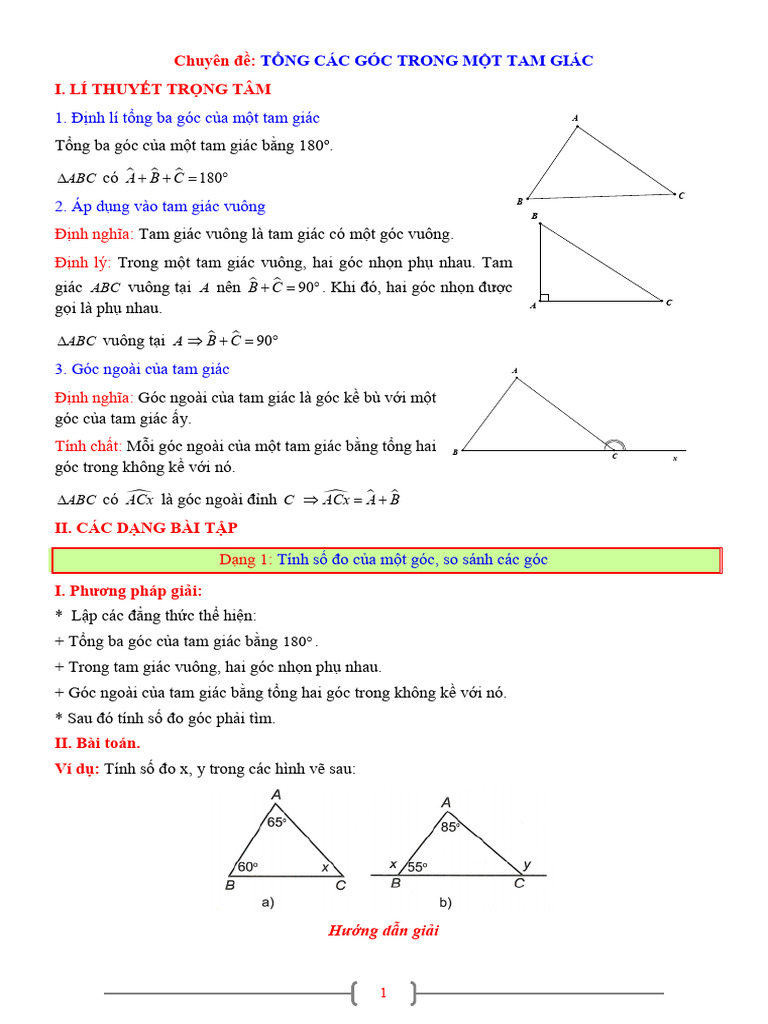 Tong Ba Goc Cua Mot Tam Giac 1677836249 | PDF
