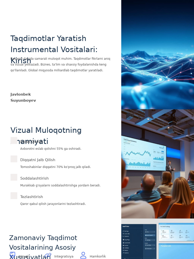 Taqdimotlar Yaratish Instrumental Vositalari - Kirish | PDF