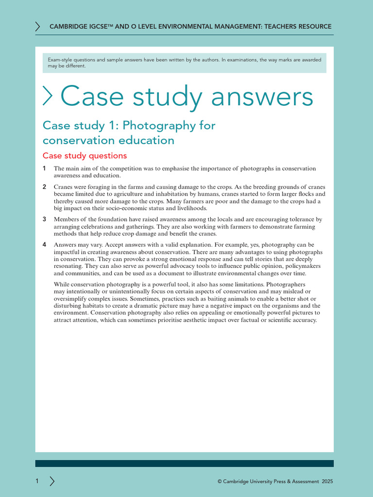 Igcse Ol em TR Case Study Ans | PDF | Climate Change | Fertilizer