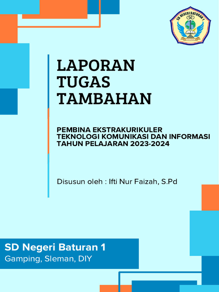 Biru Simpel Sampul Laporan Akhir Organisasi Dokumen A4 | PDF