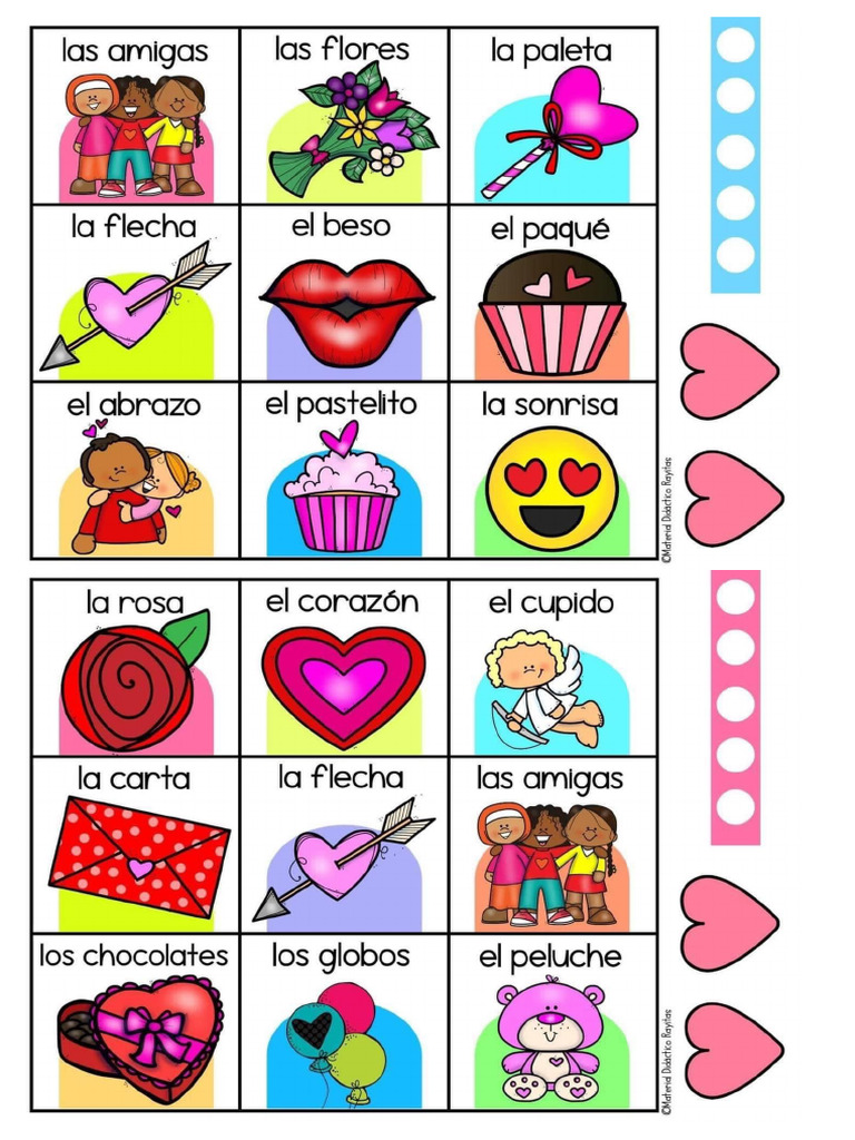 Loteria Dia Del Amor y La Amistad | PDF
