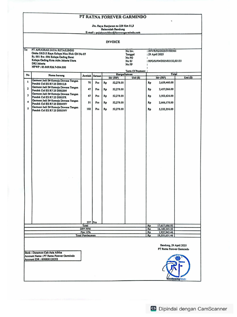 Picture of Invoice | PDF