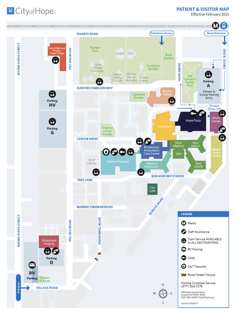 2025 COH Map Patient and Visitor | PDF | Health Care | Medicine