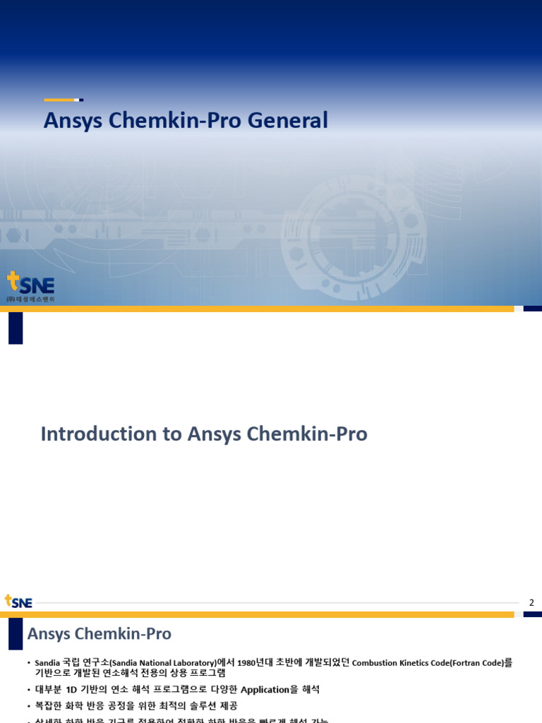 Chemkin Module01 Ansys Chemkin Pro General | PDF