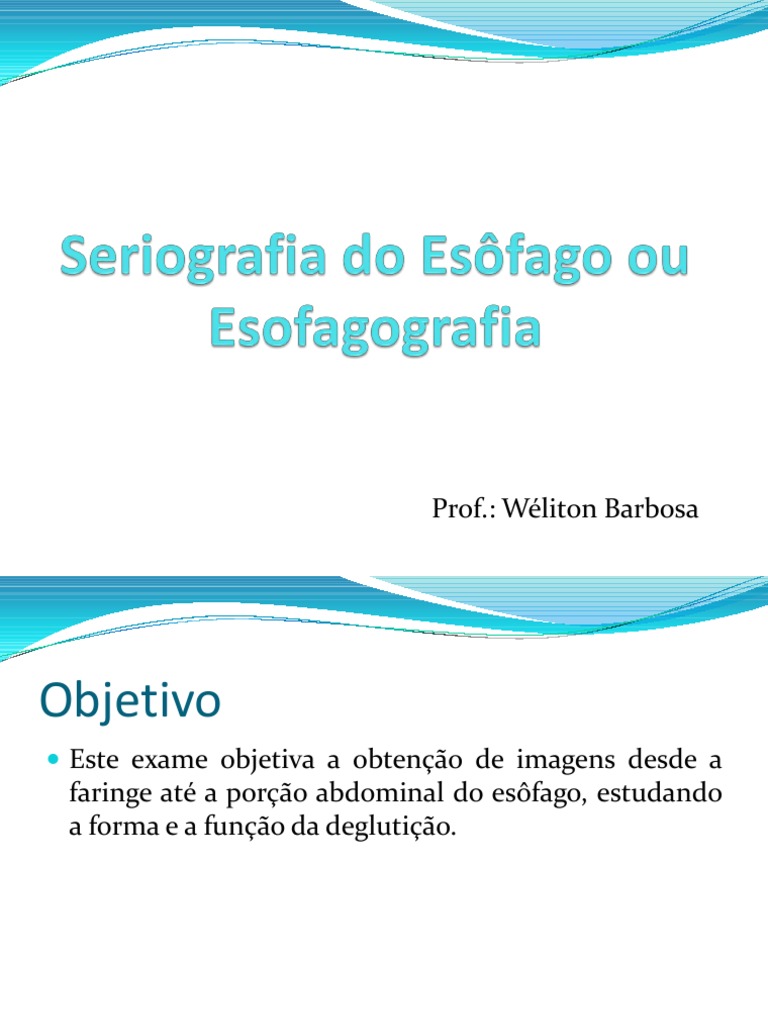 Exame de Esofagografia Contrastada | PDF | Ciências e Matemática
