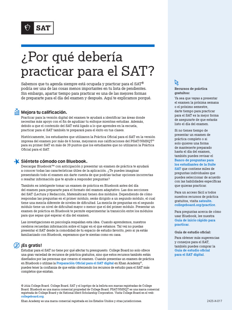 Why Should I Practice Sat Spanish | PDF | Se sentó