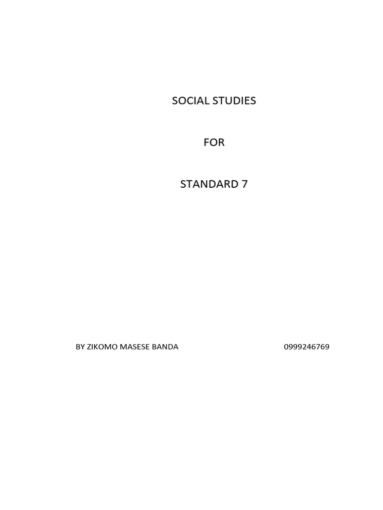 Social Studies Curriculum for Standard 7 | PDF | Ancient Egypt ...