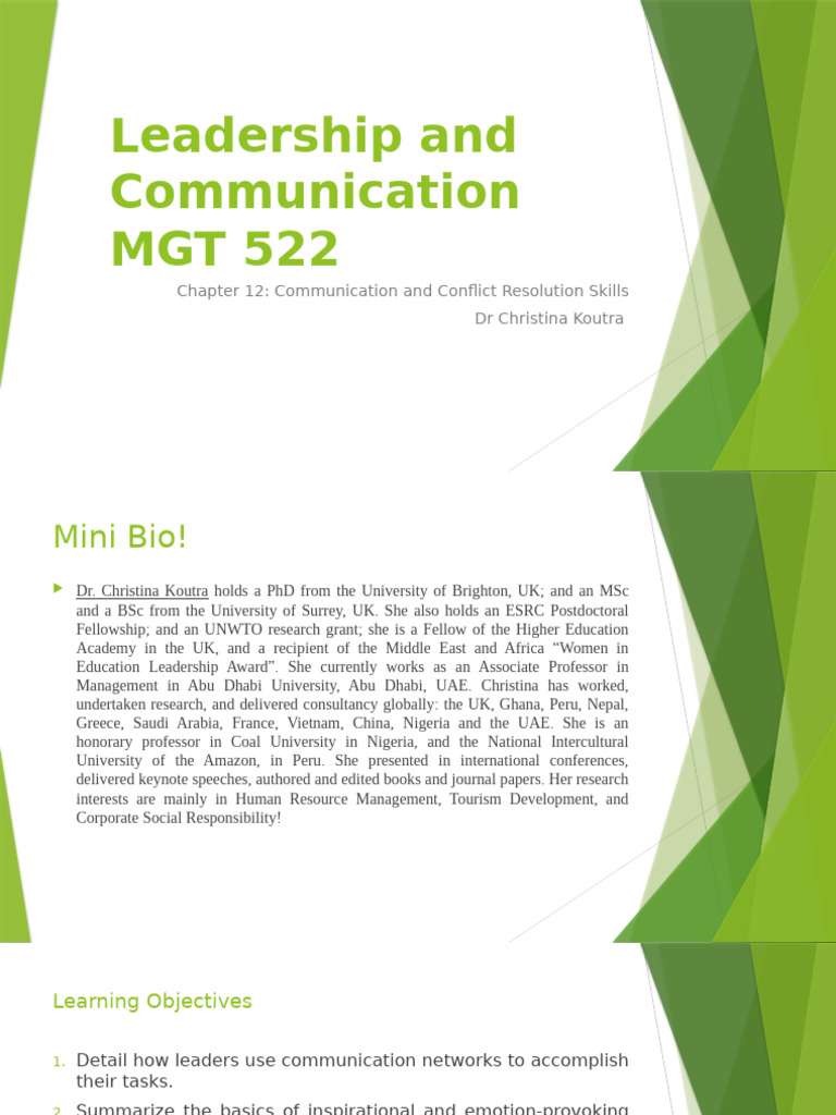 CHAPTER 12 Communication and Conflict Resolution Skills | PDF ...