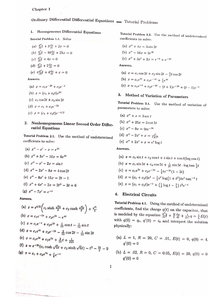 Tutorial 1 and 2 | PDF