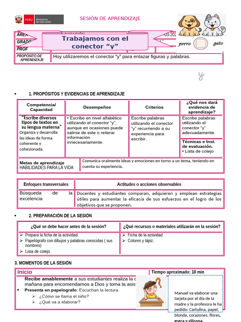Uso del conector "y" en escritura | PDF | Aprendizaje | Ciencia cognitiva