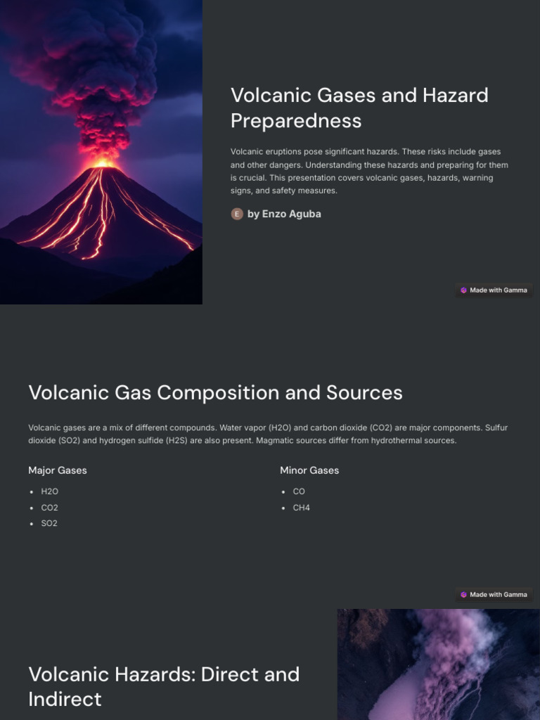 Volcanic Gas Hazards and Safety Guide | PDF | Volcano | Types Of ...