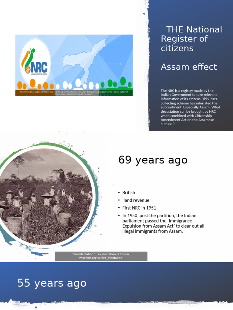 The NRC Presentation | PDF | Human Migration | Politics Of India