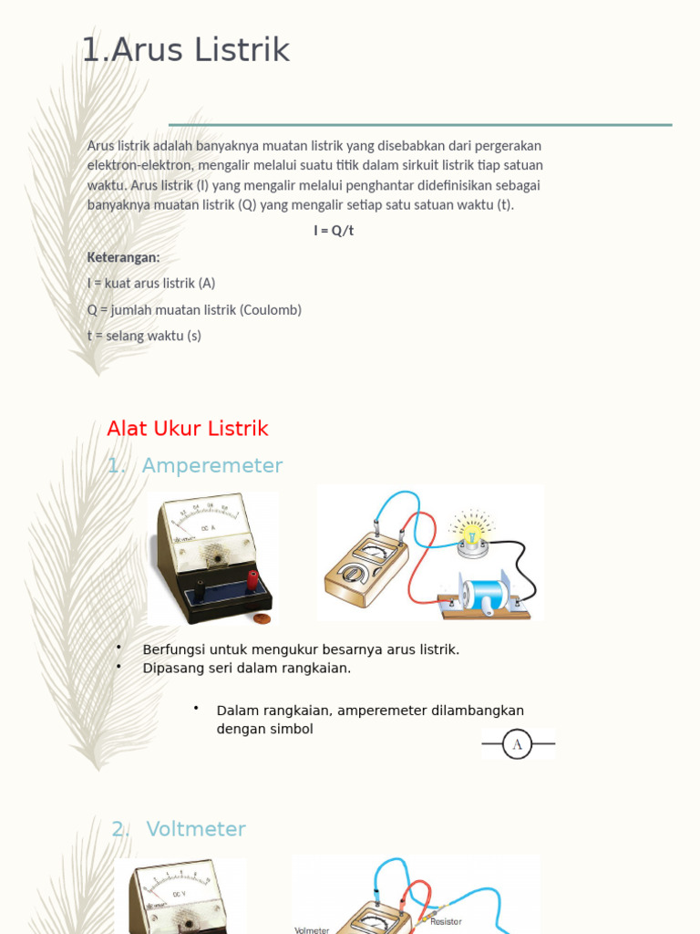 Arus Listrik dan Rangkaian Listrik Dasar | PDF