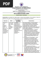 NCOI Annotations Form For Teacher II Applicant | PDF | Teachers | Learning