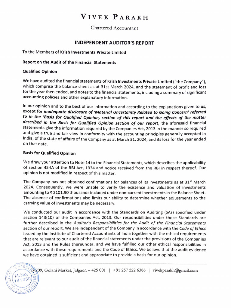 Kipl Financial Statements | PDF