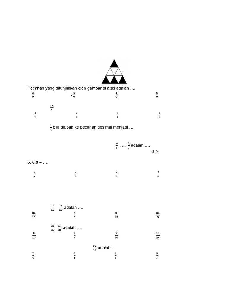 Soal PAS Matematika Kelas 4 Attaqwim | PDF