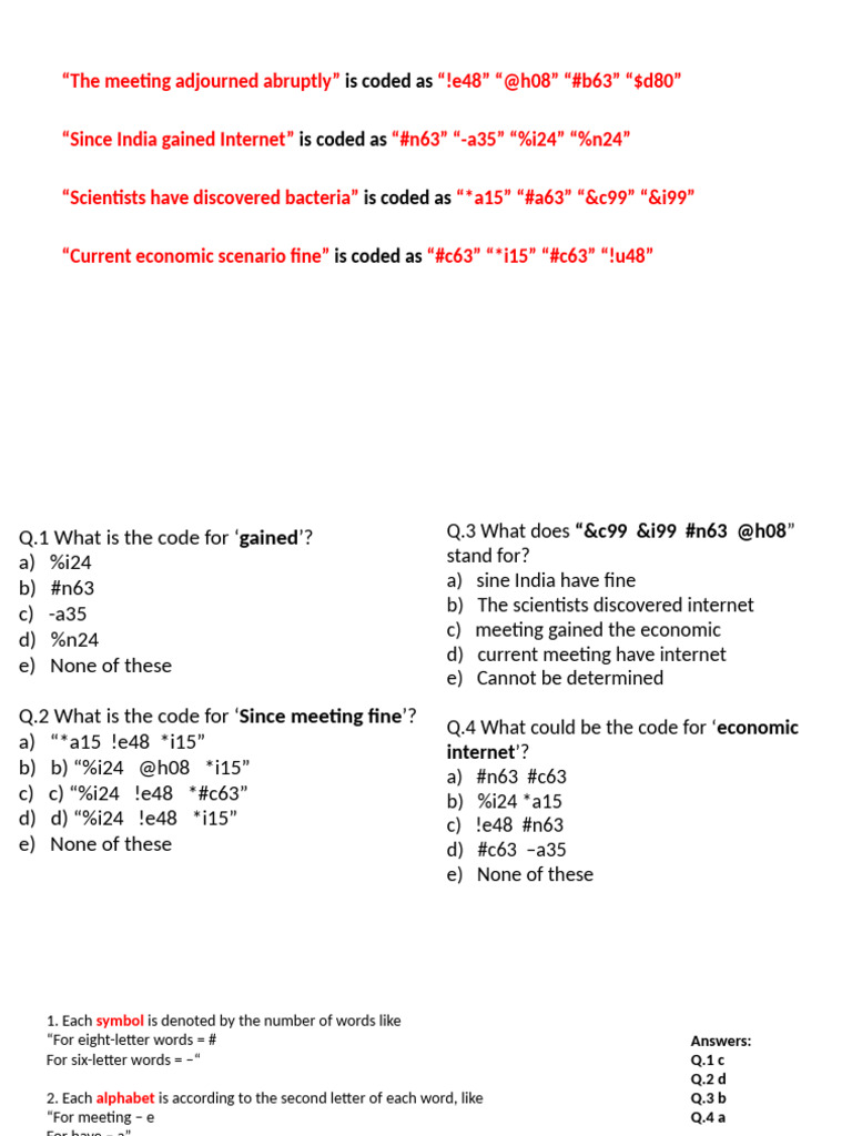 SET B Mains Coding Decoding-1 | PDF | Consonant | Phonetics