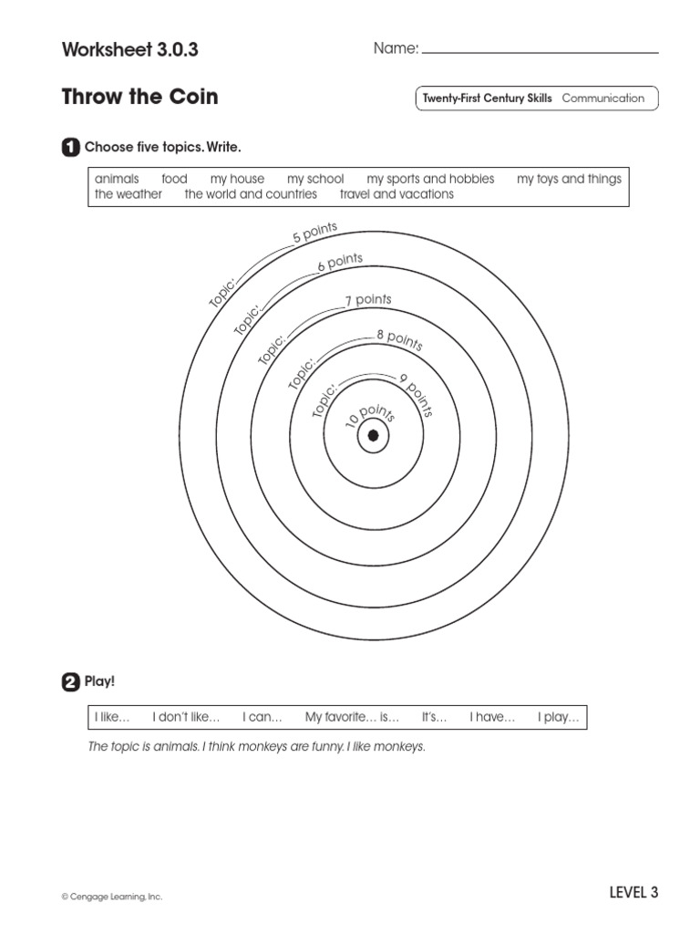Look Ame l3 Worksheet 3.0.3 | PDF