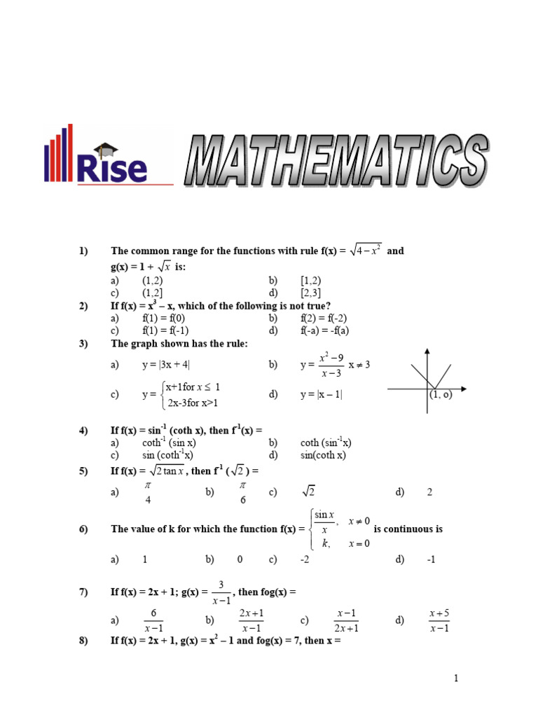 Mathematics Ch1 Part II | PDF | Analytic Geometry | Elementary Mathematics