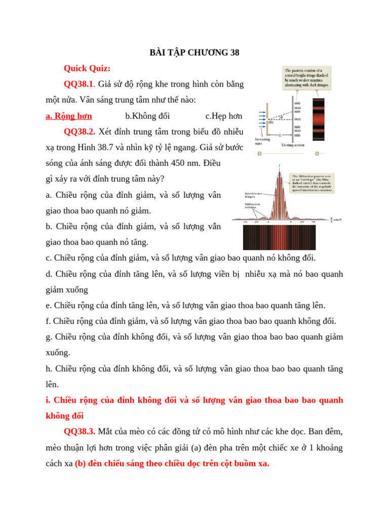 Vat Ly 2 Trac Nghiem Vat Ly 2 Co Dap An 38 | PDF