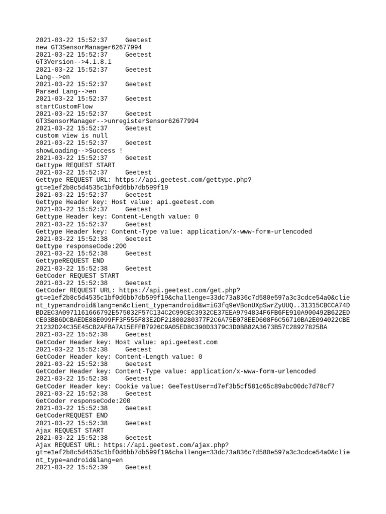 Sensebot Log | PDF | Http Cookie | Ajax (Programming)