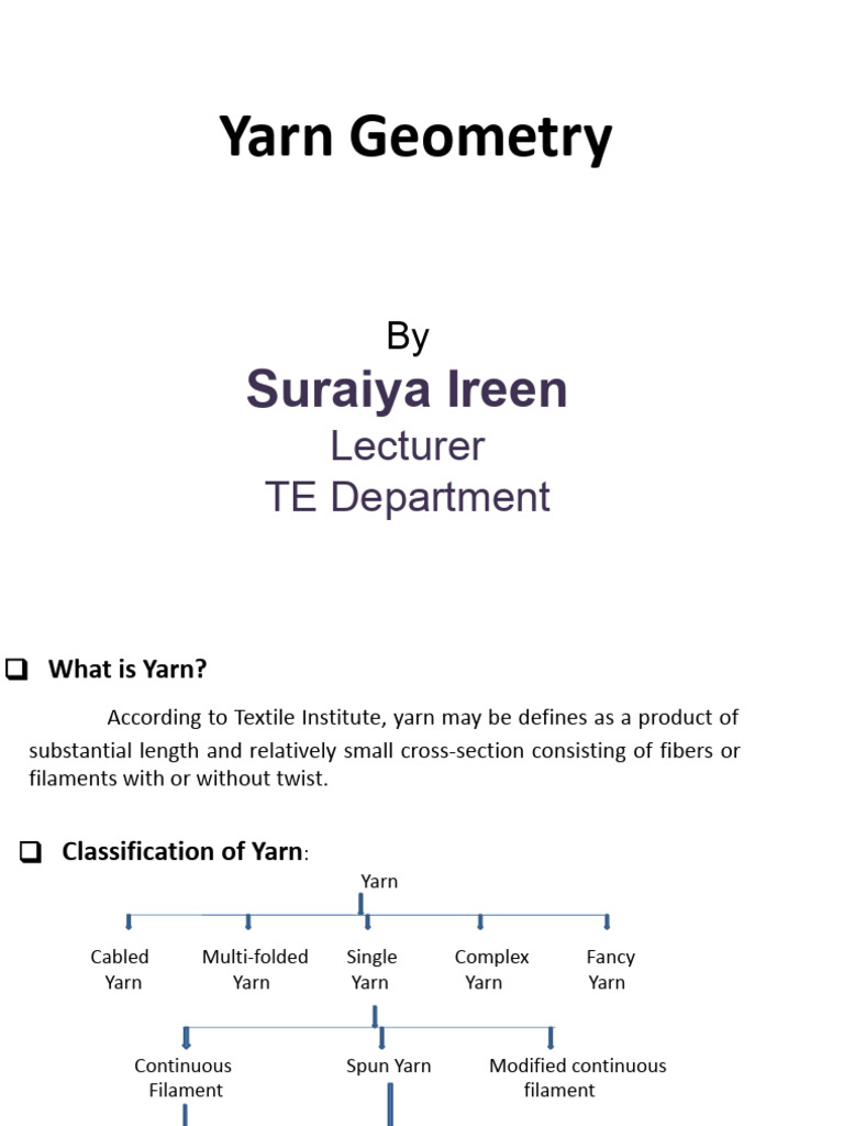 TP-2 Yarn Geometry | PDF