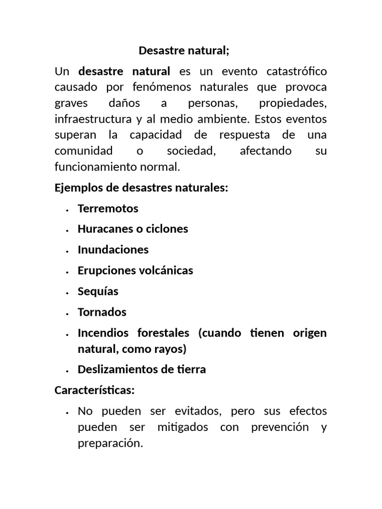 Desastre Natural | PDF | Temblores | Desastres naturales