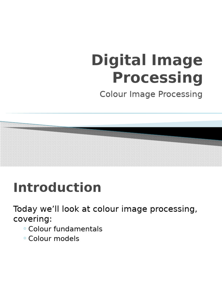 DIP ColourImageProcessing | PDF | Color | Rgb Color Model