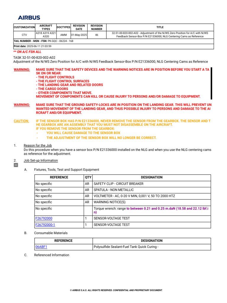 NWS Zero Position Adjustment Guide | PDF | Aviation | Aircraft