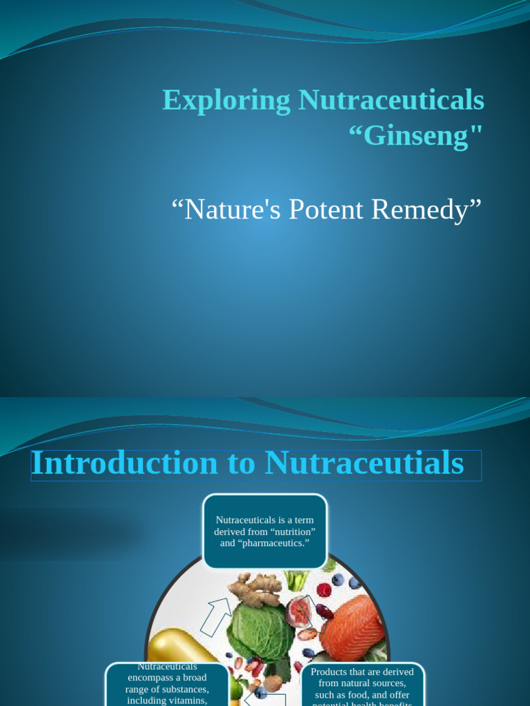 Exploring Nutraceuticals | PDF | Drink | Nutraceutical