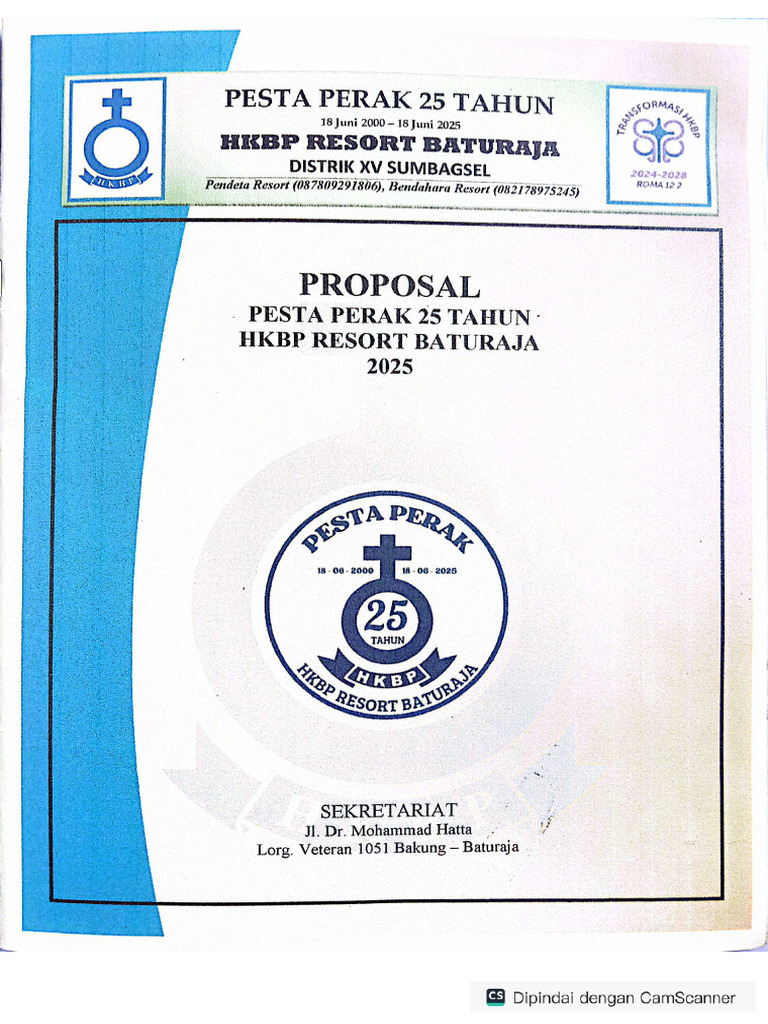 Proposal Pesta Perak HKBP Resort Baturaja | PDF