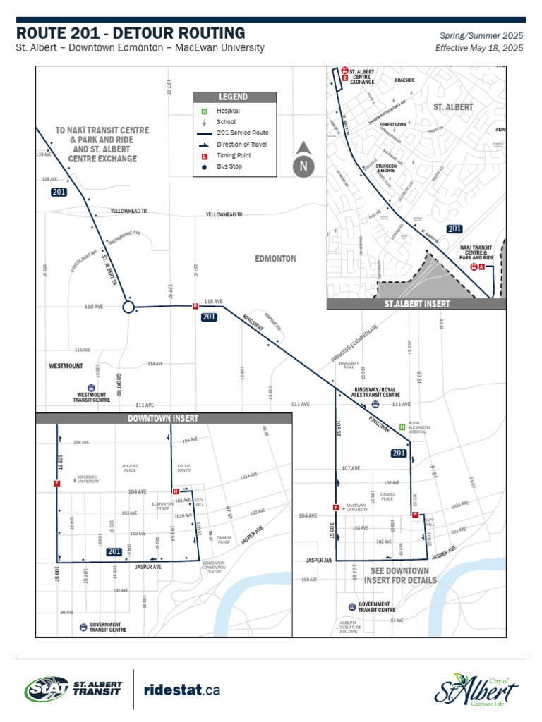 Stat Rideguide April2025 Route201 Final Map - Schedule | PDF