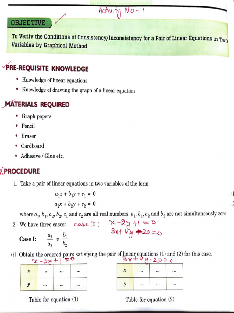 Graphical Consistency of Linear Equations | PDF | Equations | Applied ...