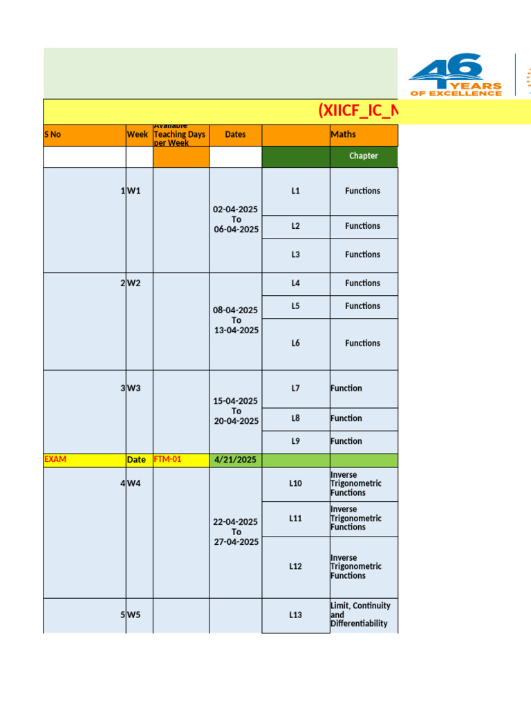 Class 12 Narayana Micro Schedule | PDF | Matrix (Mathematics) | Line (Geometry)