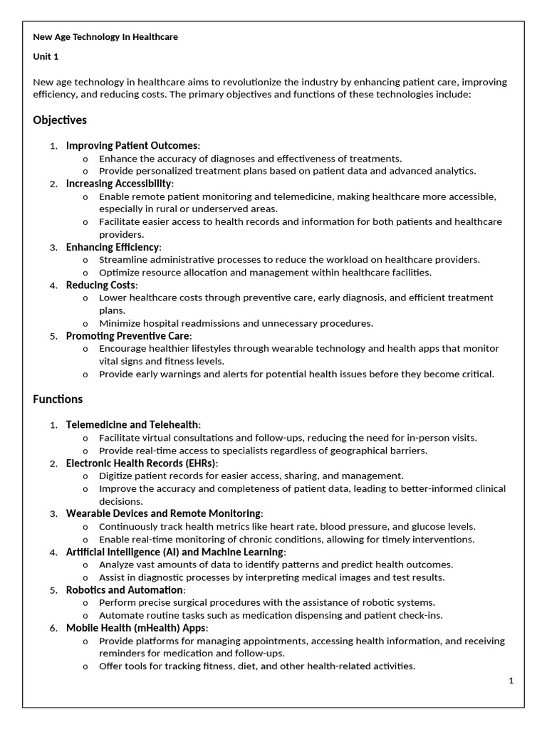 2 New Age Technology in Helthcare | PDF | Electronic Health Record ...