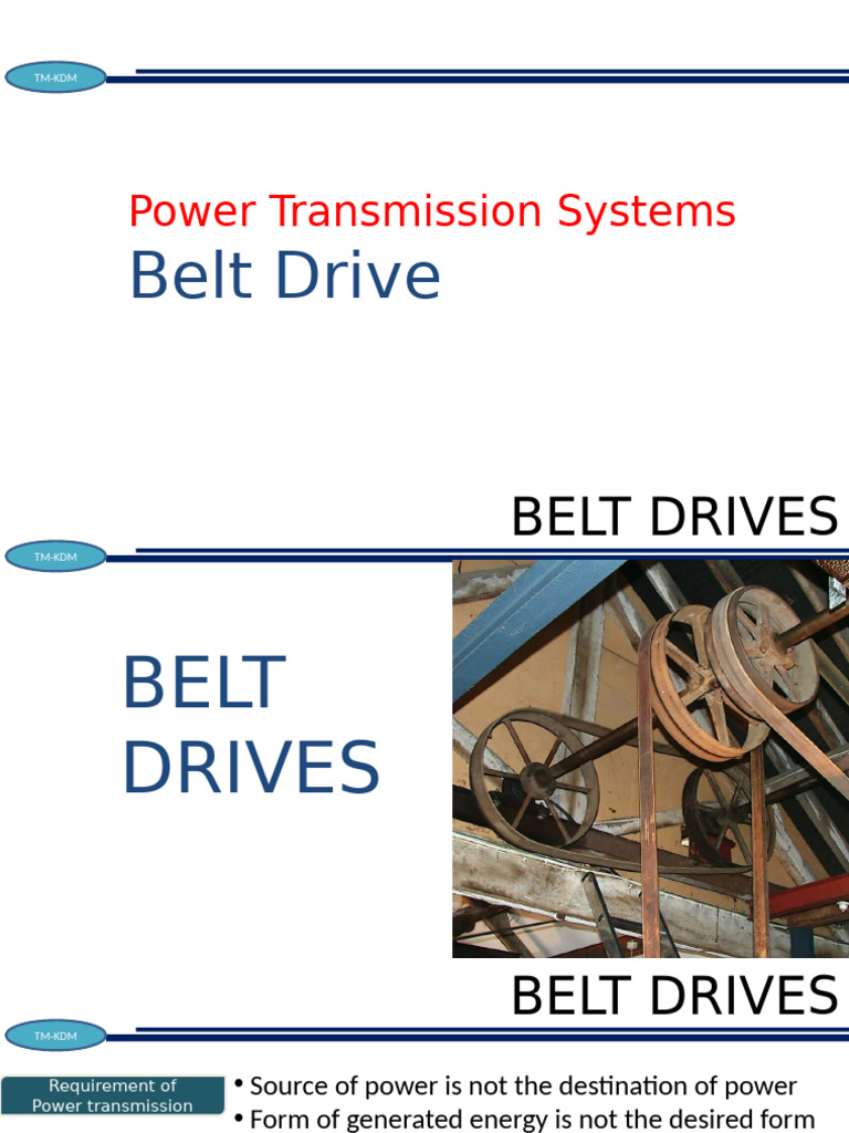 Module 4 - Belt, Rope, Chain Drives | PDF | Belt (Mechanical) | Mechanical Engineering
