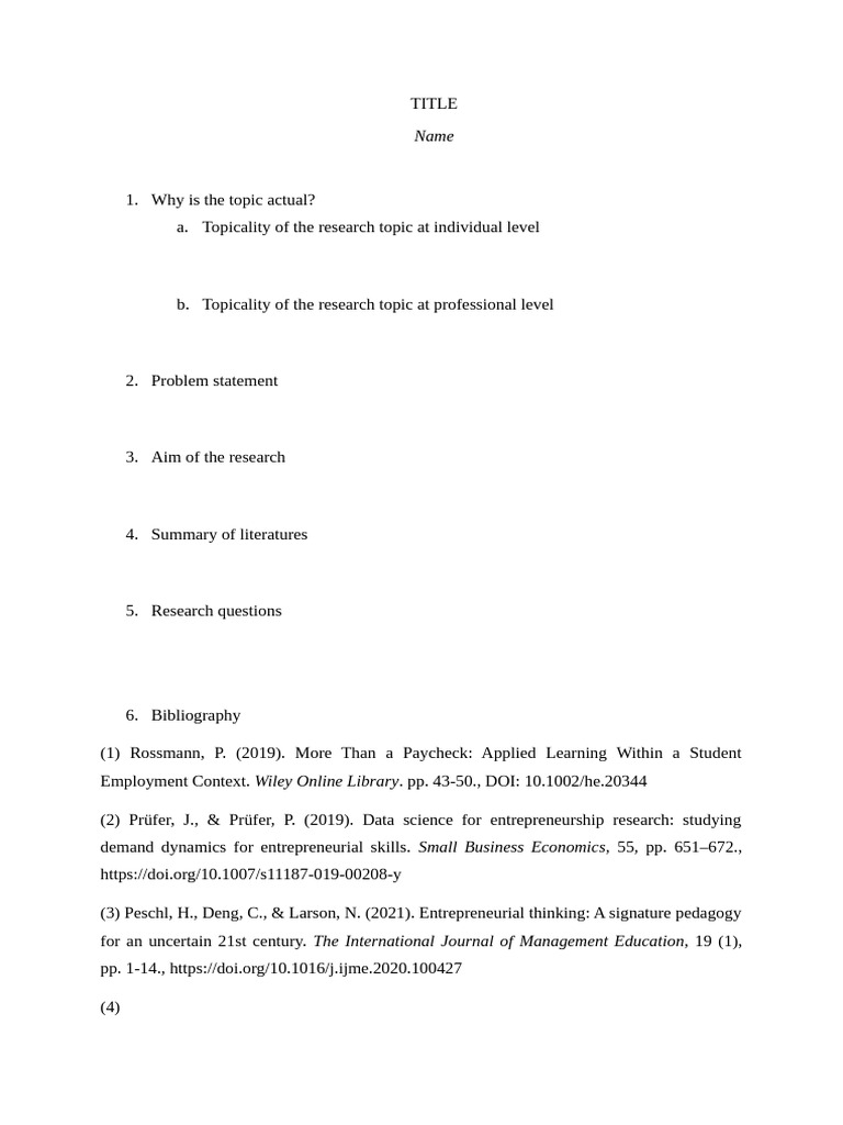 Research on Entrepreneurial Skills | PDF