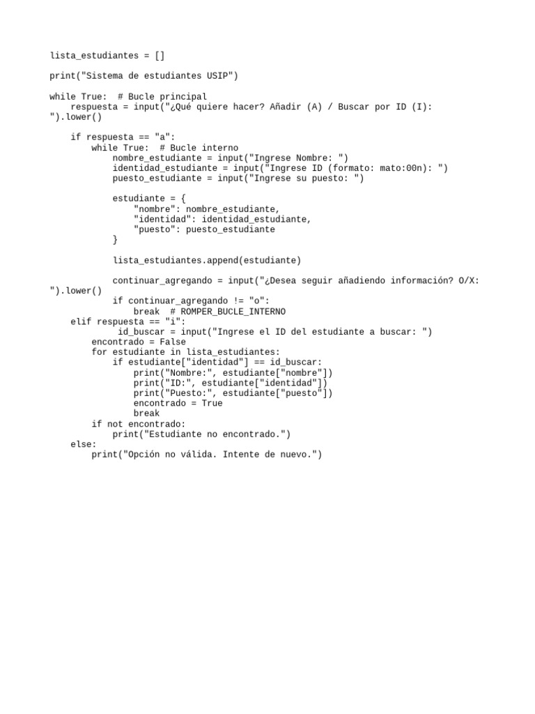 Codigo de Python Par Estudiantes Listas Automaticas | PDF