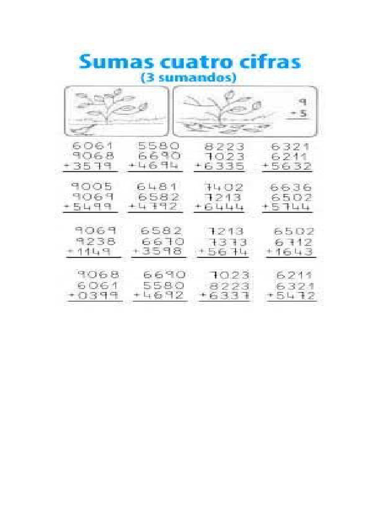 Sumas 4 Cifras | PDF
