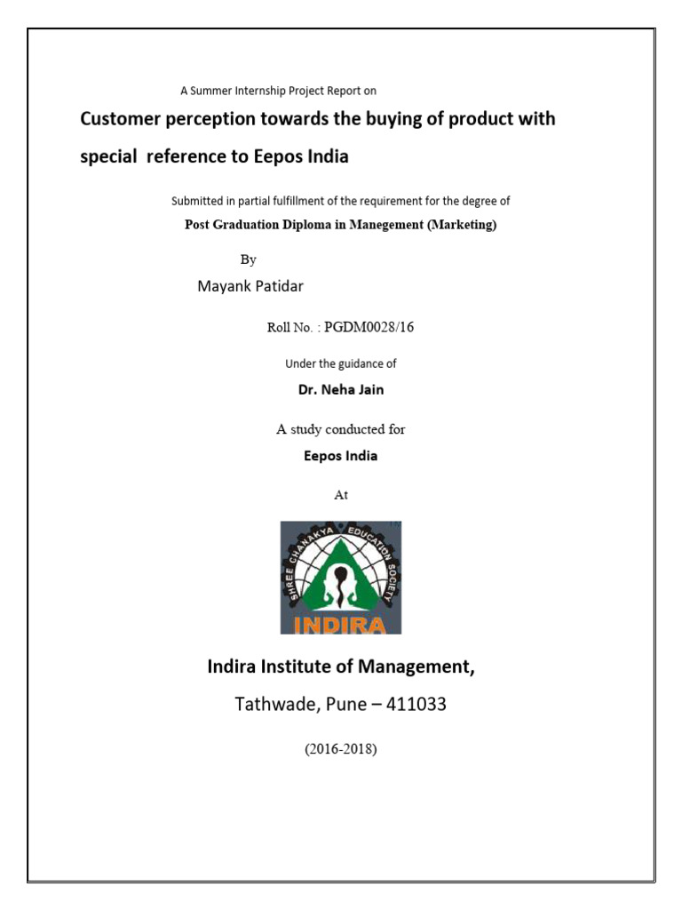 Summer Internship Report by - Mayank Patidar | PDF