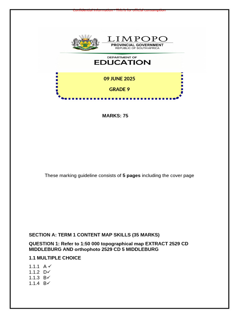 Grade 9 Geography Exam Guidelines 2025 | PDF | Sustainability | Learning